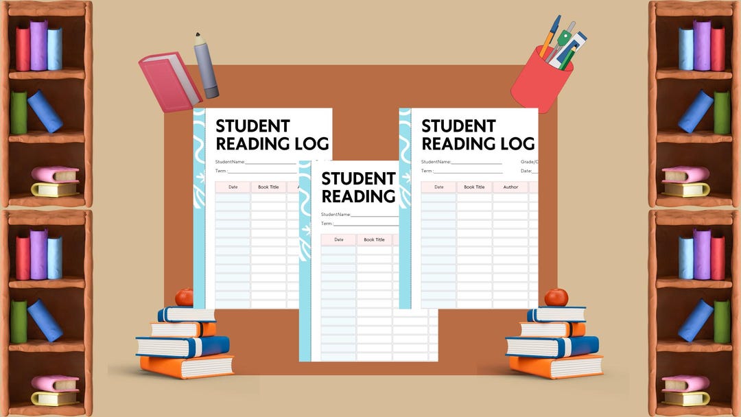 Student Reading Log PDF - Printable Tracker for Kids - Etsy