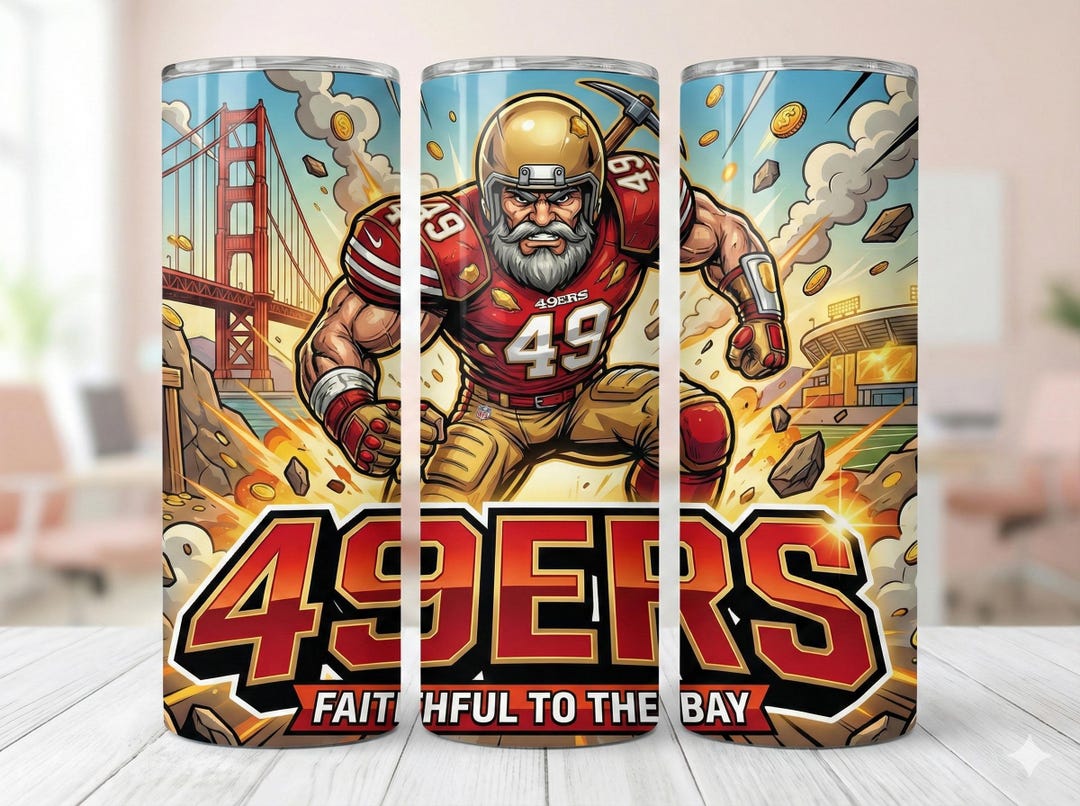 49ers Tumbler Wrap, 49 Ers PNG Tumbler - Etsy