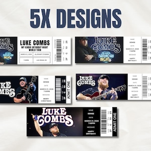 Editable Luke Combs Tour Ticket, Tour Ticket, Luke Combs My Kinda ...
