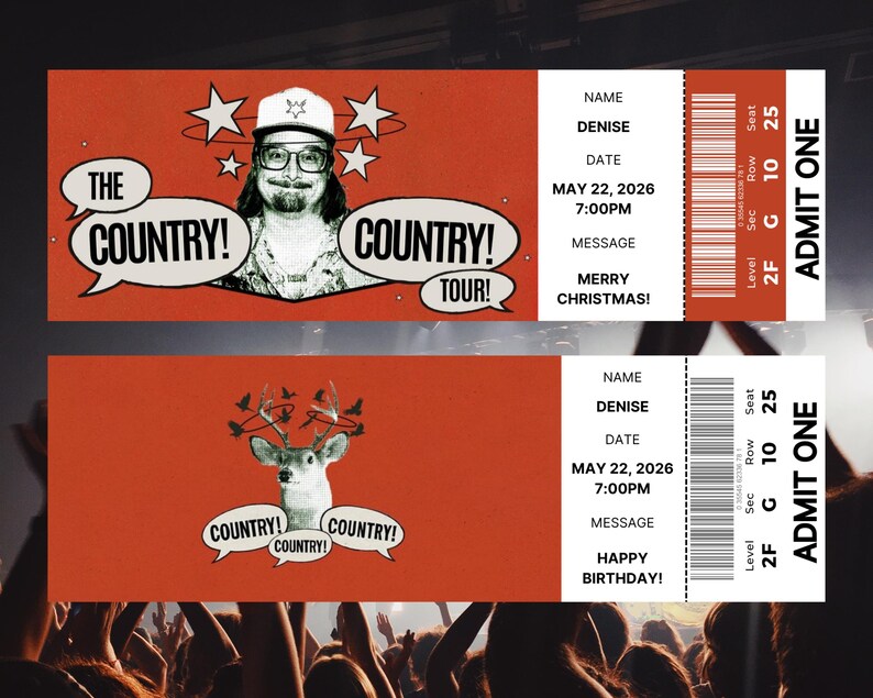 Hardy Editable Concert Ticket, Hardy the Country Country Tour ...