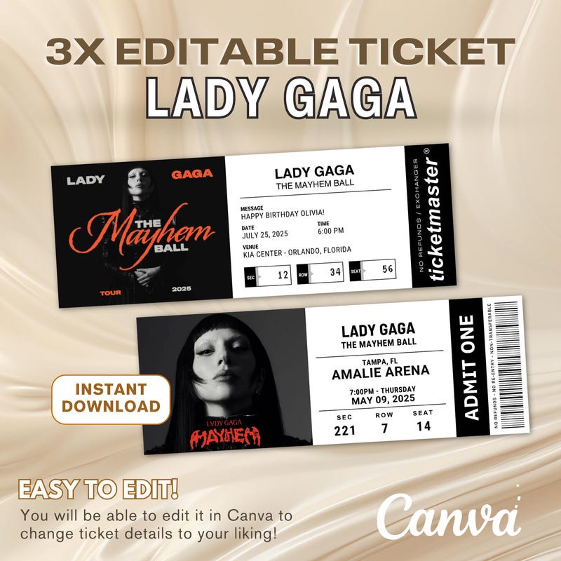 Lady Gaga Concert Print - Etsy