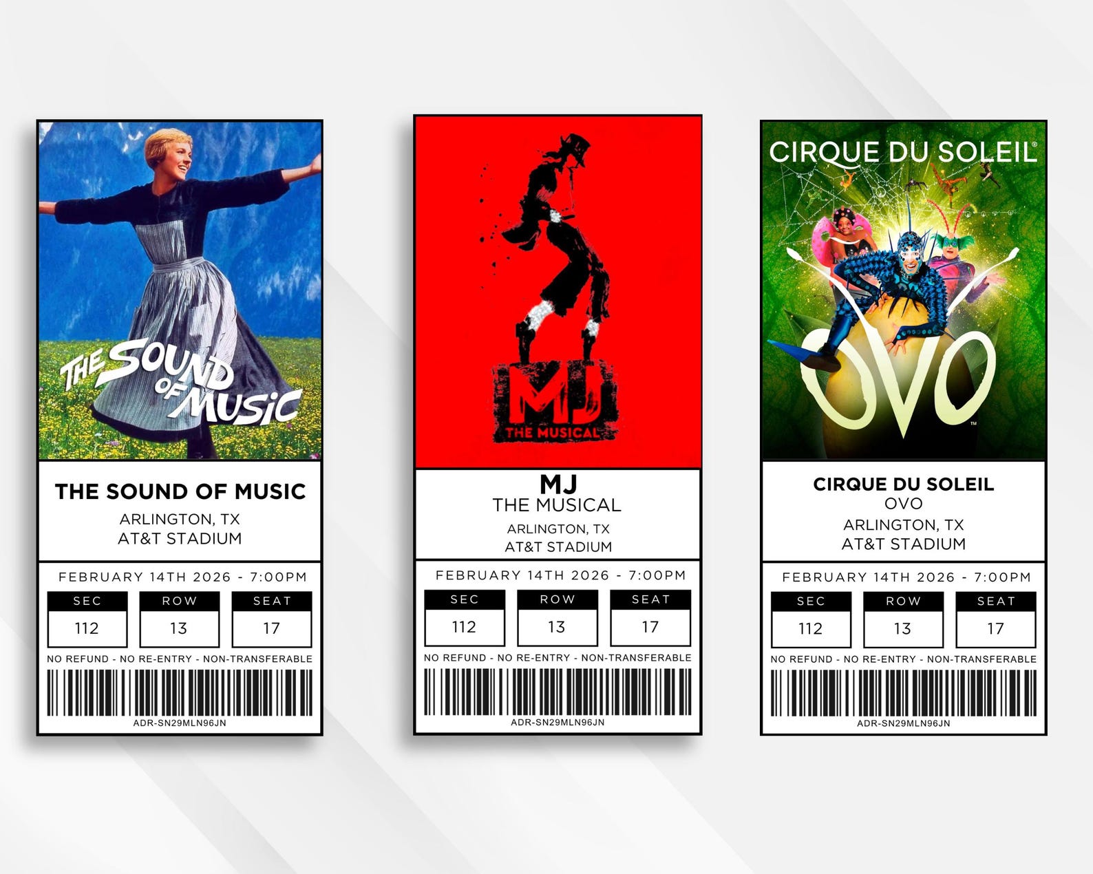 Personalized Theater Ticket, Custom Theater Ticket, Concert Ticket ...