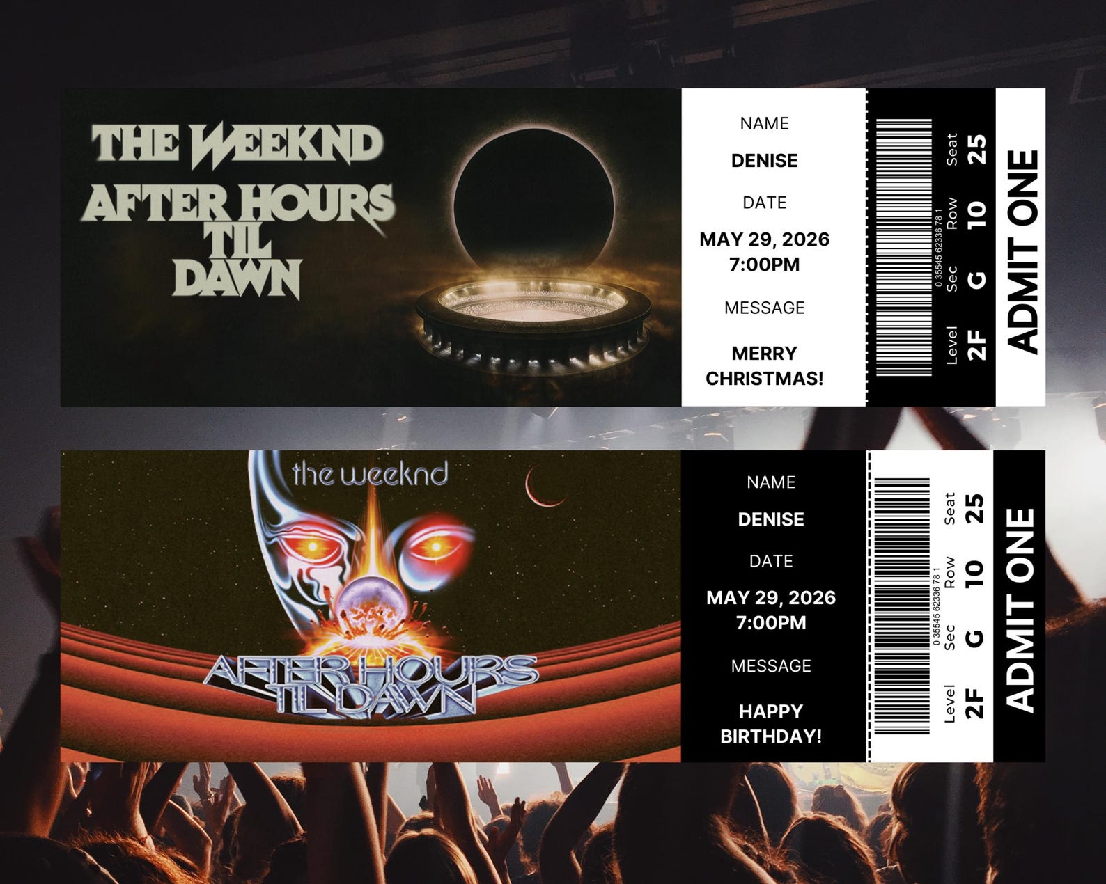 Editable the Weeknd Concert Ticket, After Hours Til Dawn Tour, Canva ...