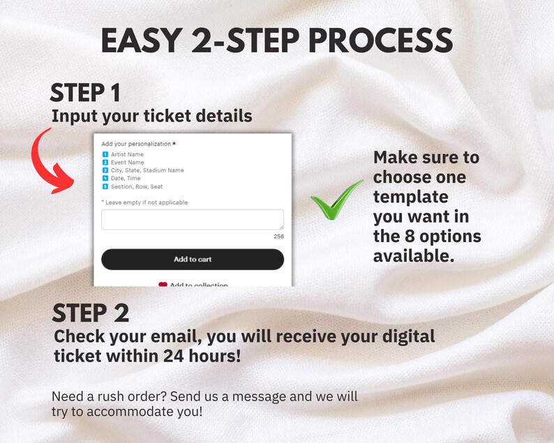 Custom Printable Concert Tickets, Download Digital Custom Personalized ...