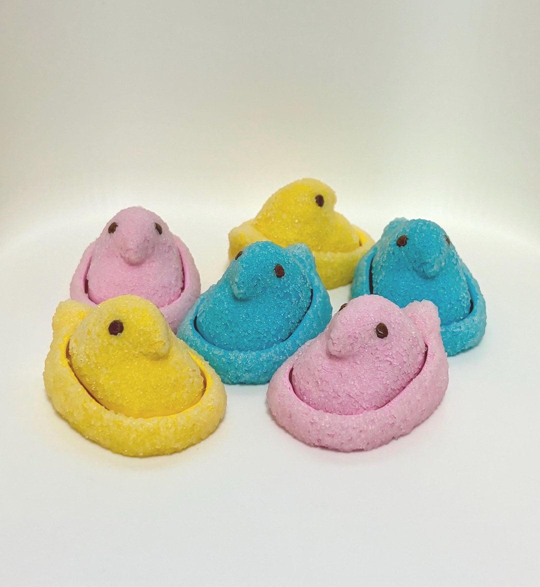 Spring Peep Chick Fidget Clicker | 3D Printed Desk Toy, Spring Basket ...