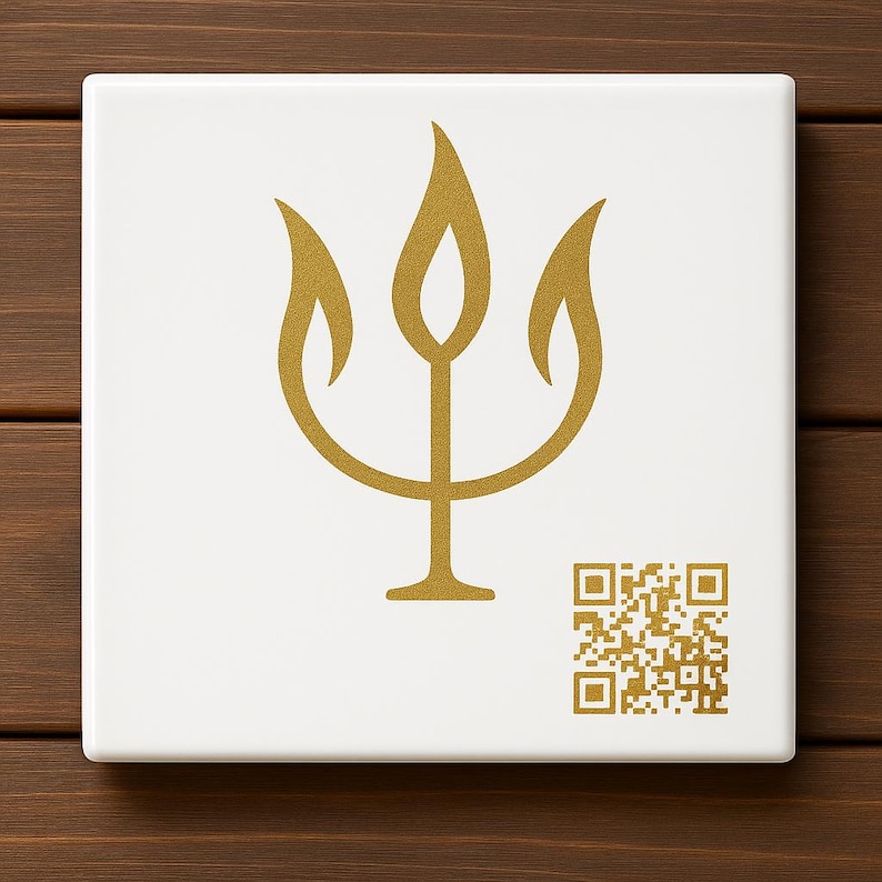 Sigil Tile – the Logos and Crown of the Elements, Porcelain Altar Tile ...