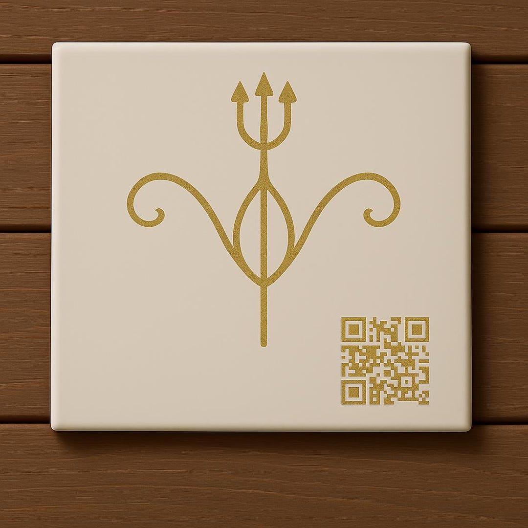 Sigil Tile Fire of the Heart, Porcelain Desire & Confidence Charm ...