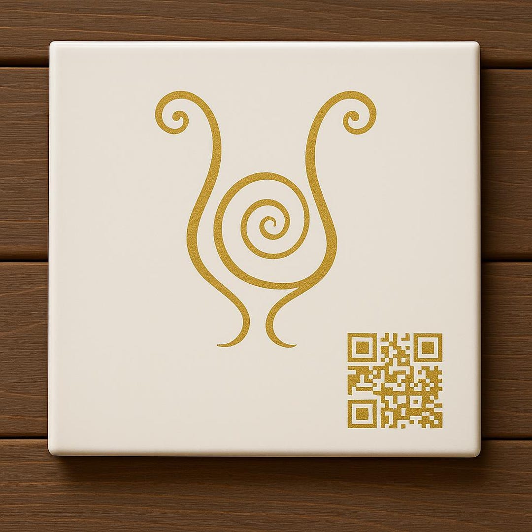 Sigil Tile of Will and Breakthrough, Eternal Flame Porcelain Tile for ...