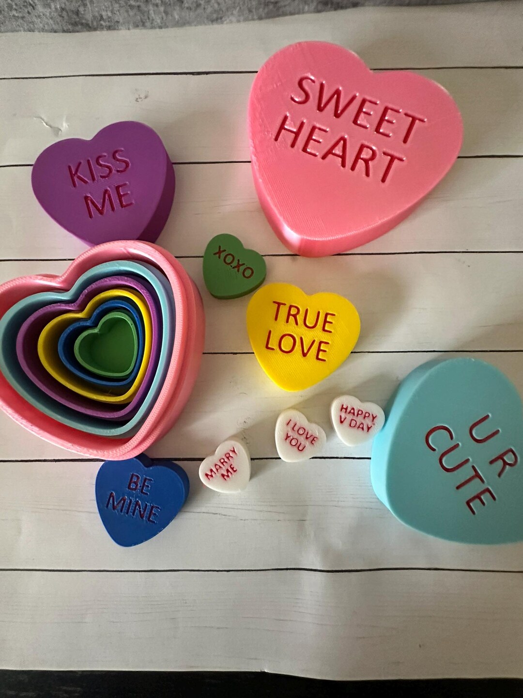 Conversation Heart Nesting Stack - Etsy