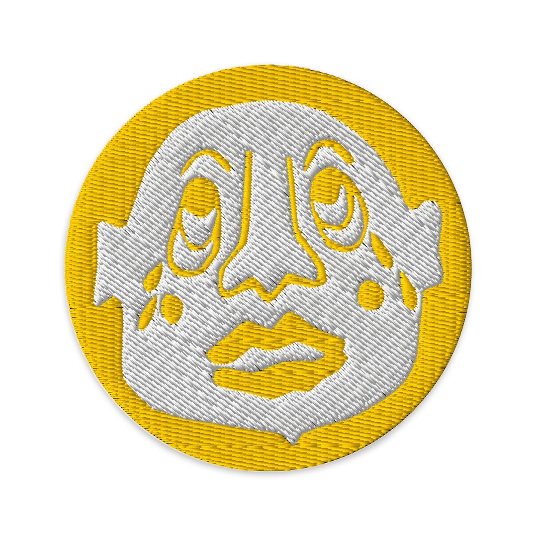 Yellow Sad Face - Embroidered Patches - Etsy