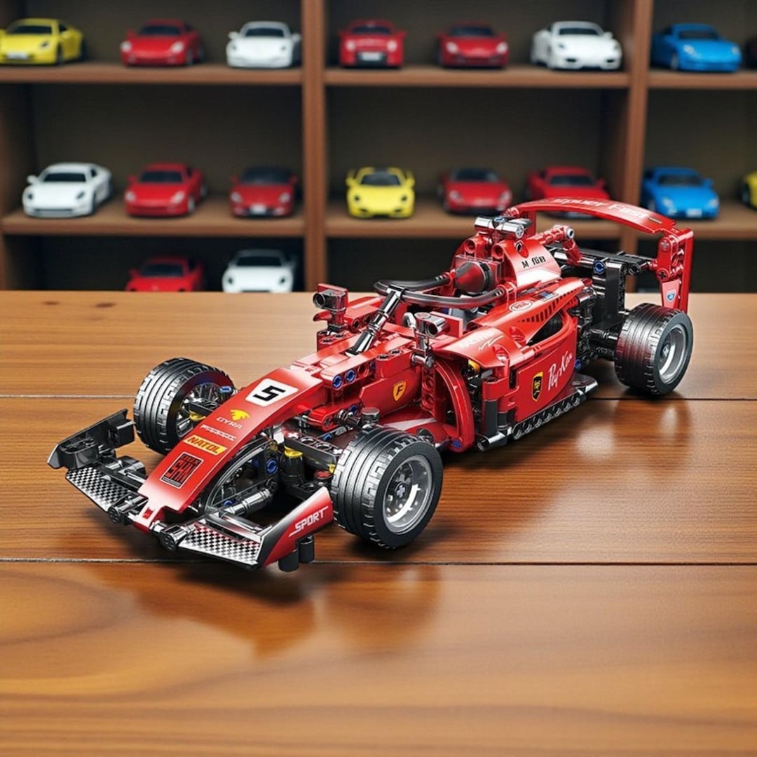 F1 RC Race Car Building Set, Remote Control Sports Car Model Kit, MOC ...