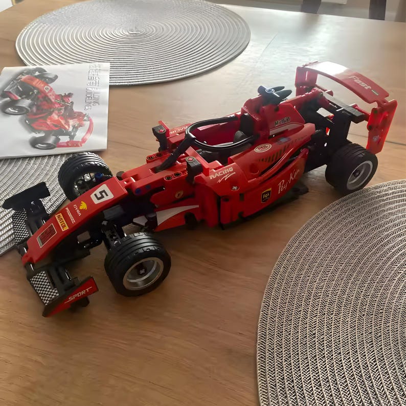 F1 RC Race Car Building Set, Remote Control Sports Car Model Kit, MOC ...