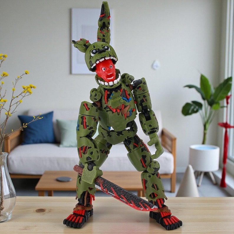 3D Printed Horror Animatronic Figure, Poseable Action Model Toy ...