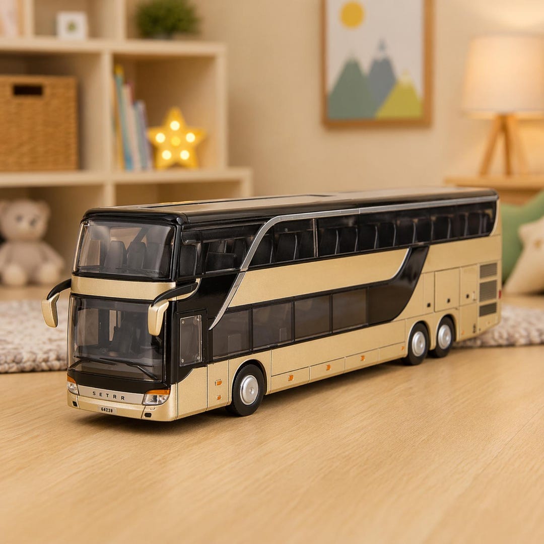 Diecast School Bus Toy With Lights & Sound, Pull Back Metal Bus Car for ...