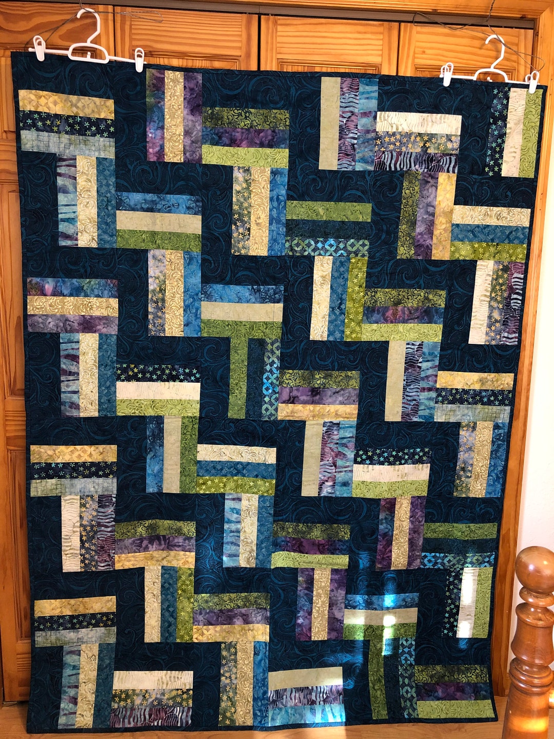 Batik Rail Fence Quilt - Etsy