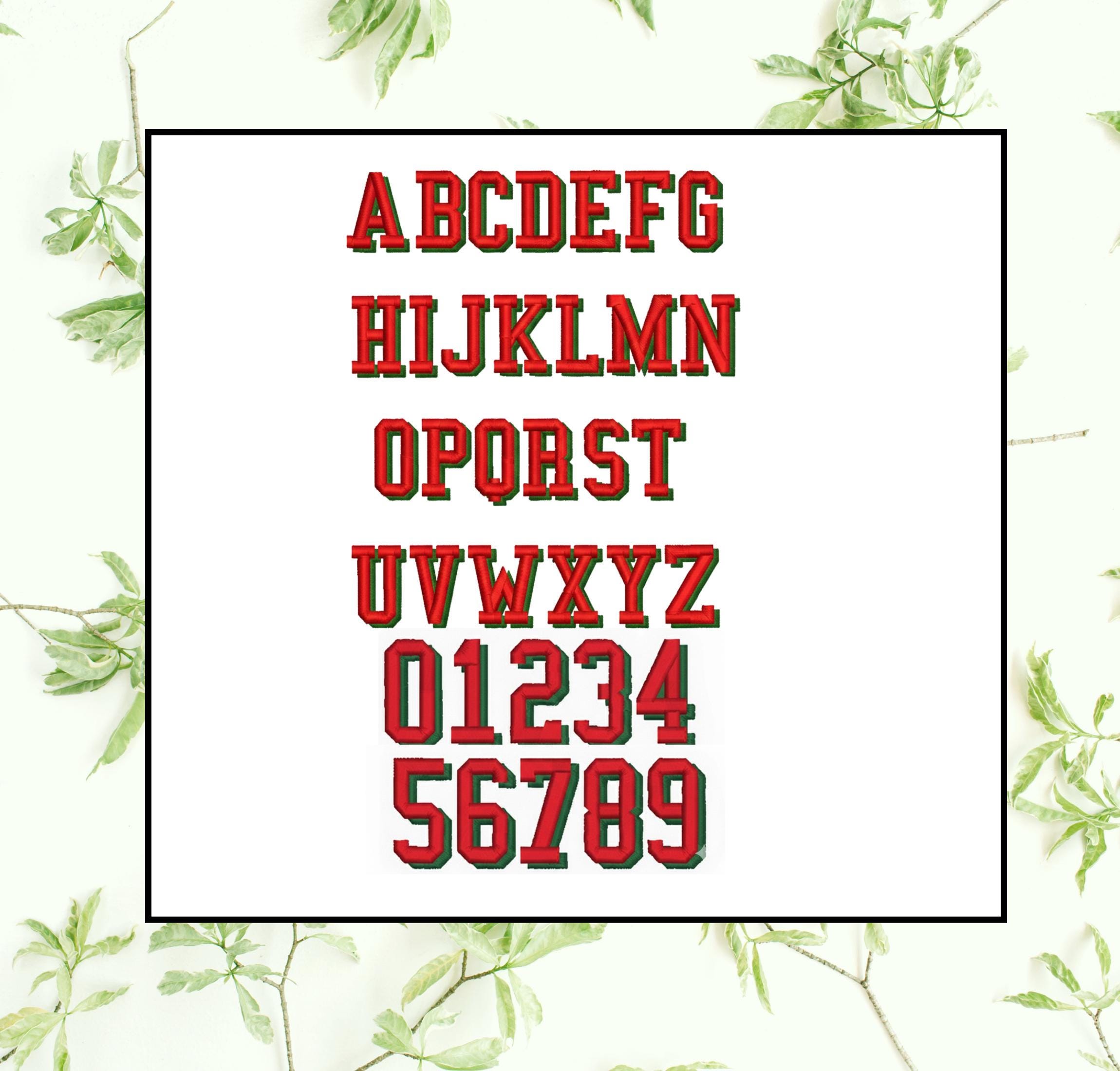 Athletic Shadow Embroidery Font, Monogram BX Font, Machine Embroidery ...