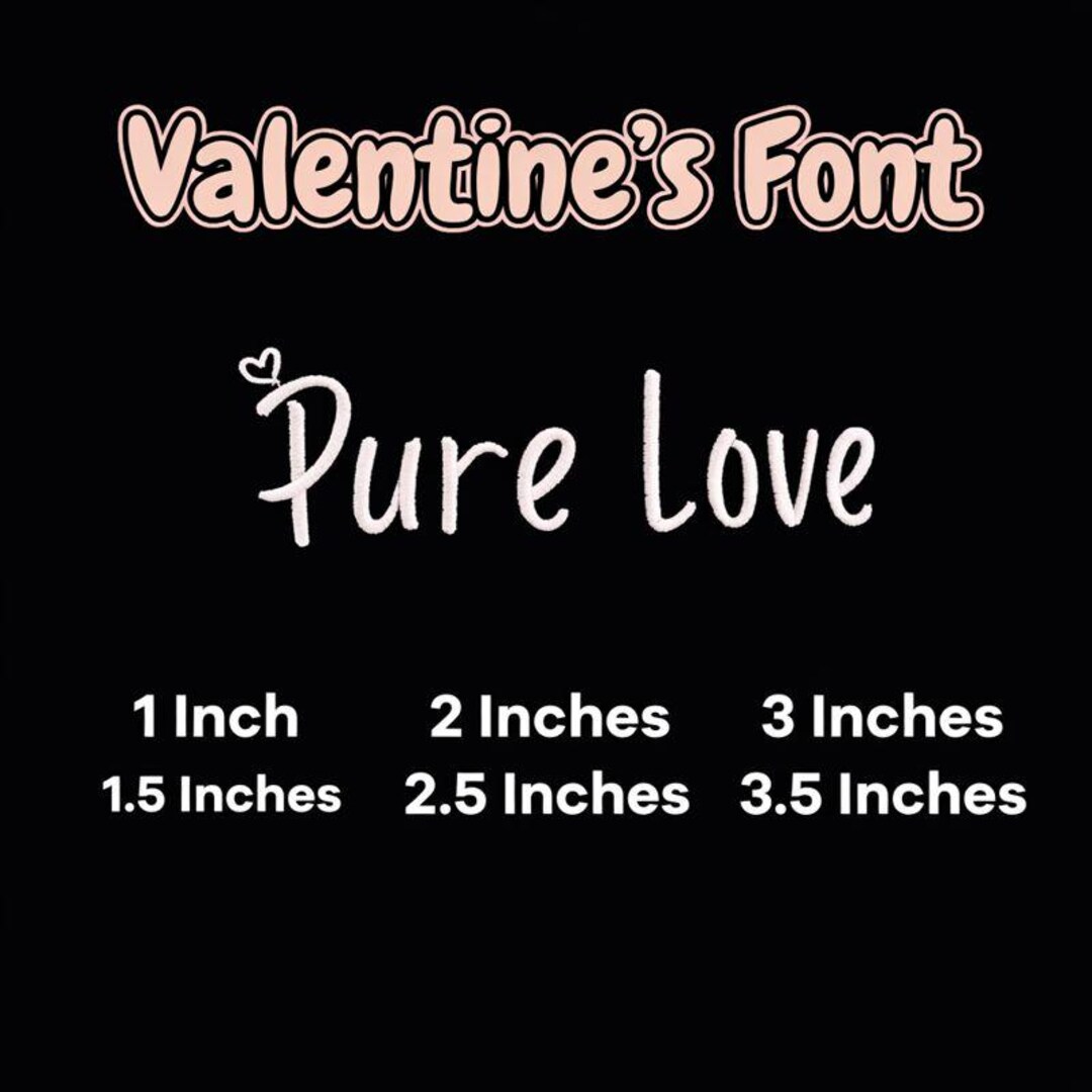 Pure Love Font Embroidery Design | Cute Handwritten Love Font | Pure ...