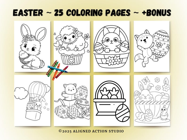 Easter Vol. 2 | Coloring Book Pages | 25 PDF Pages | Instant Download ...