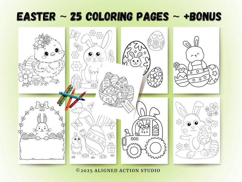 Easter Vol. 2 | Coloring Book Pages | 25 PDF Pages | Instant Download ...