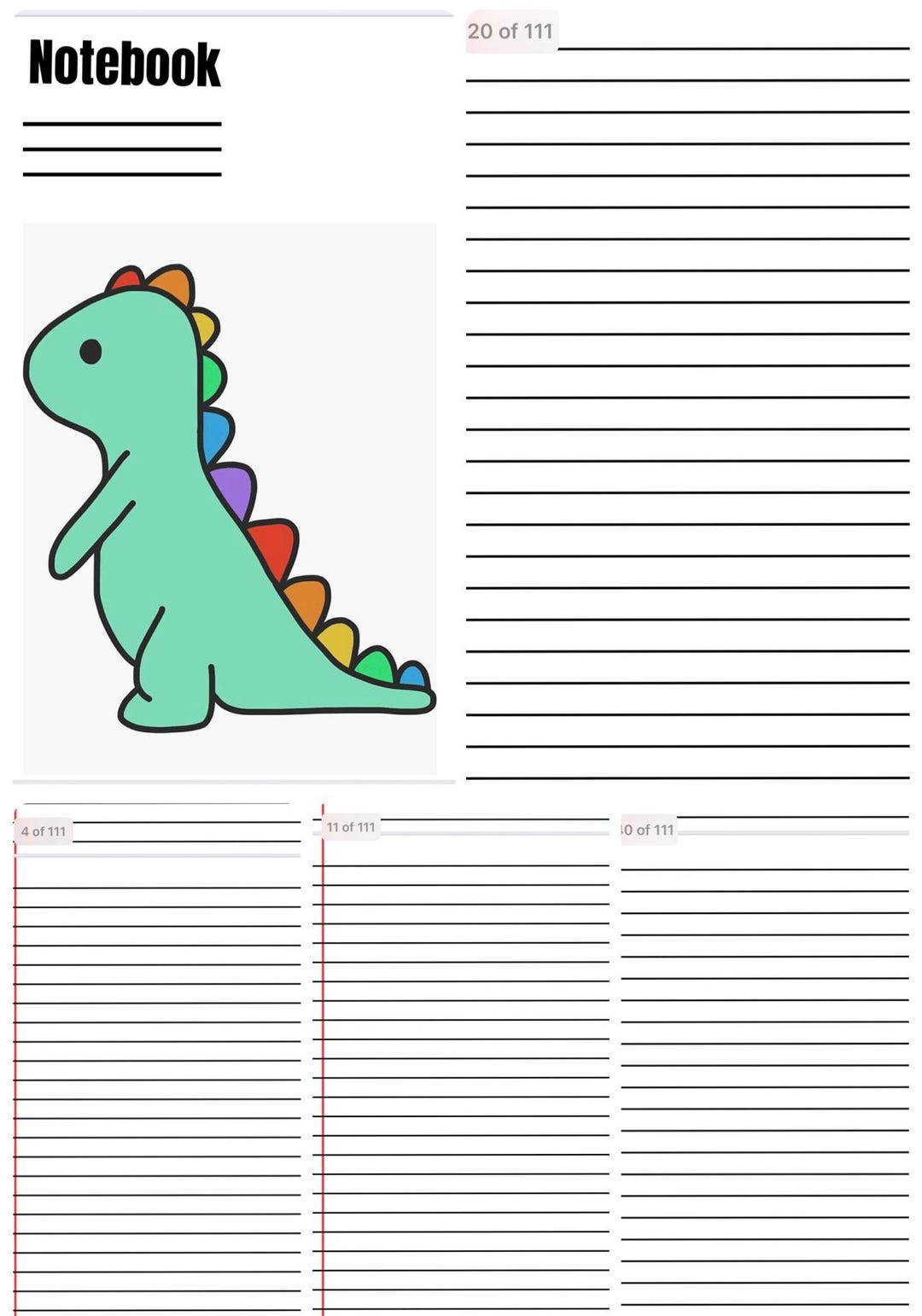 Dinosaur Journal - Etsy