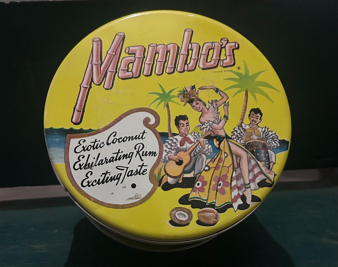 Vintage Mambo's Exotic Coconut Candy Tin 1950's Excellent Condition - Etsy