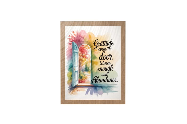 An Open Door Art Print | Gratitude Quote Art - Etsy
