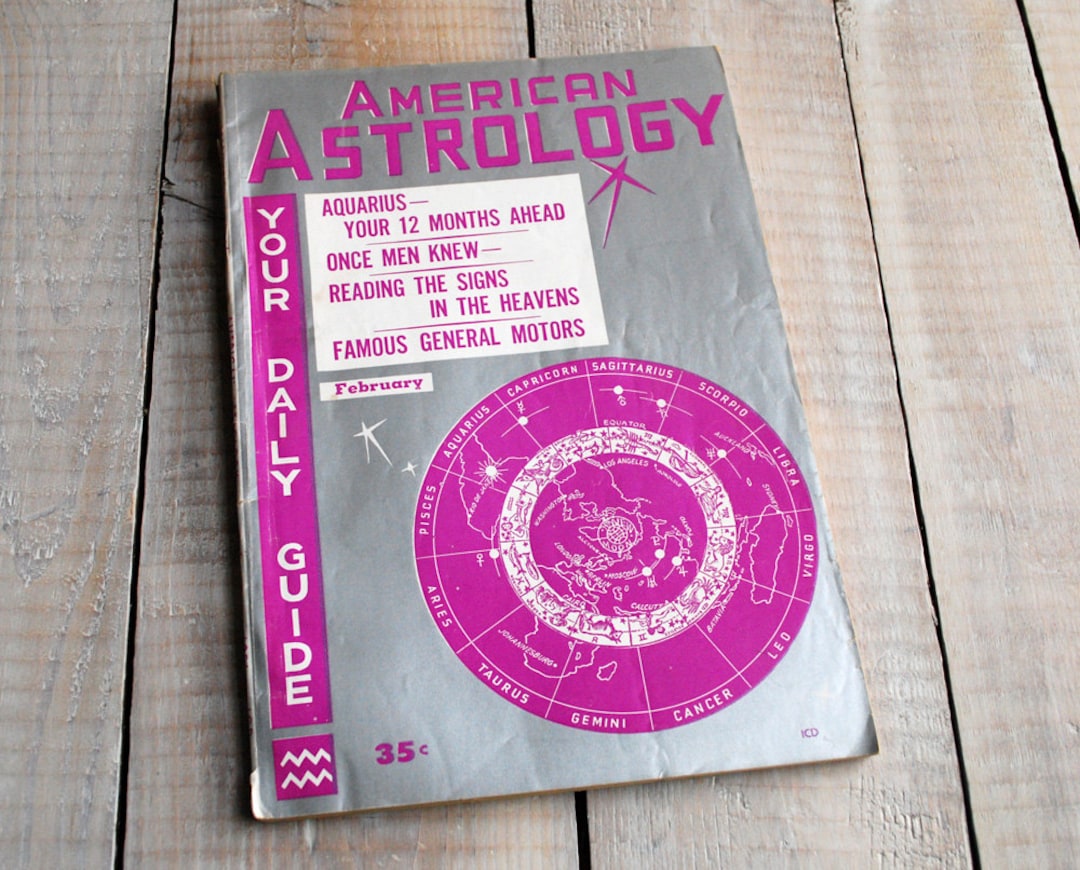 American Astrology Magazine, February 1956 Issue, Aquarius Gift - Etsy