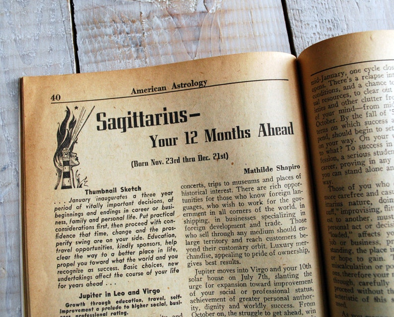 American Astrology Magazine, December 1955 Issue - Etsy