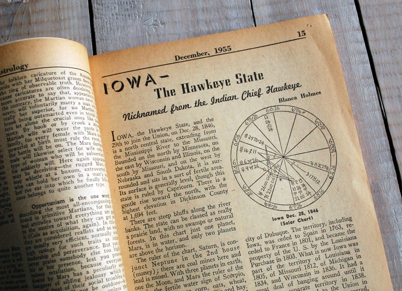 American Astrology Magazine, December 1955 Issue - Etsy