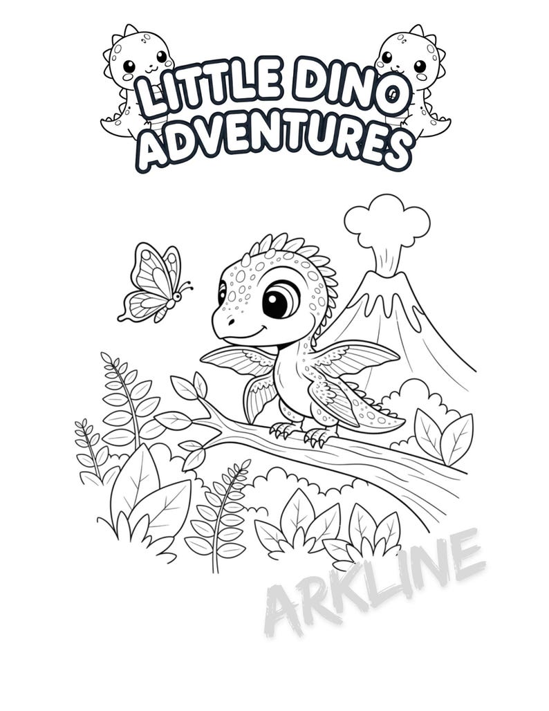 50 Dinosaur Coloring Pages for Kids | 50 Dino Adventures (digital ...