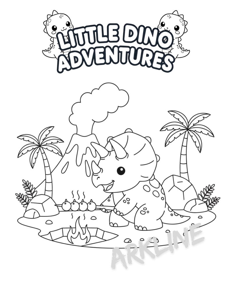 50 Dinosaur Coloring Pages for Kids | 50 Dino Adventures (digital ...