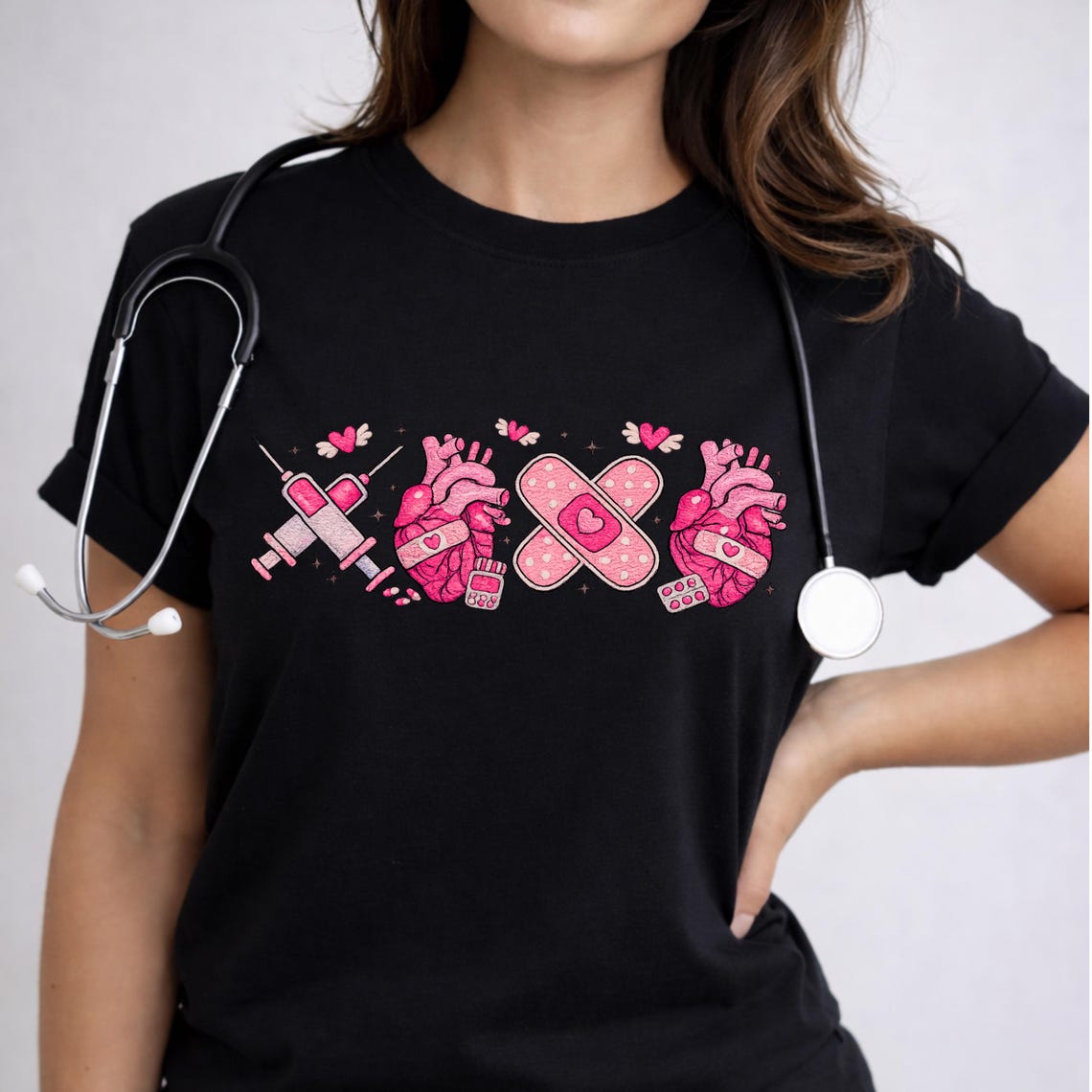 Cardiac Nurse Week PNG, Anatomy Heart Embroidery Style, RN Appreciation ...