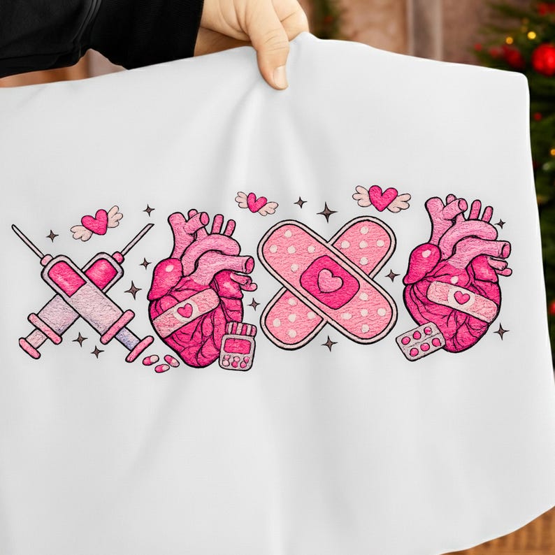 Cardiac Nurse Week PNG, Anatomy Heart Embroidery Style, RN Appreciation ...