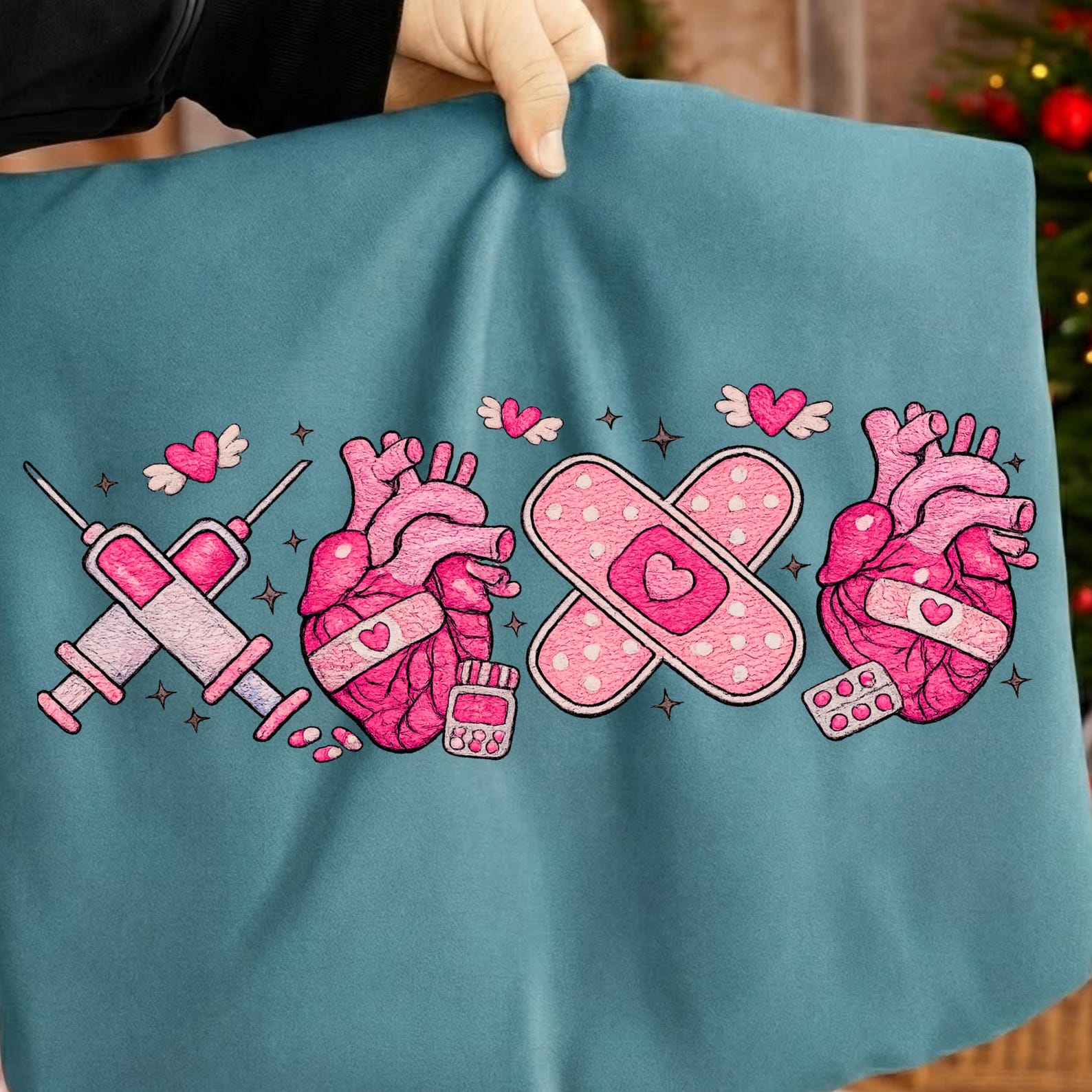 Cardiac Nurse Week PNG, Anatomy Heart Embroidery Style, RN Appreciation ...