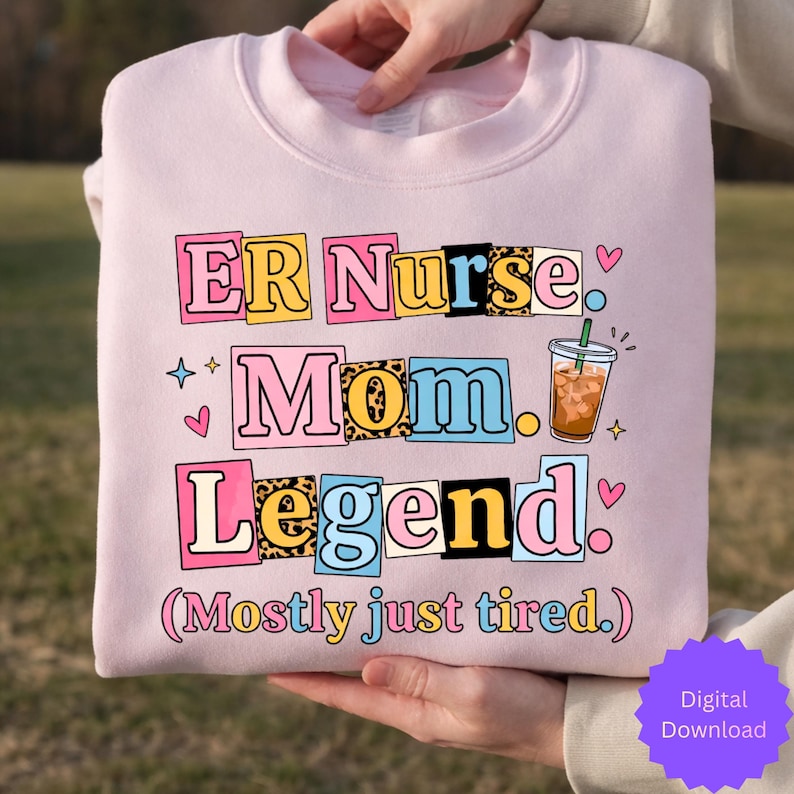 ER Nurse Mom Gift Mothers Day PNG, Week Appreciation Shirt Design ...