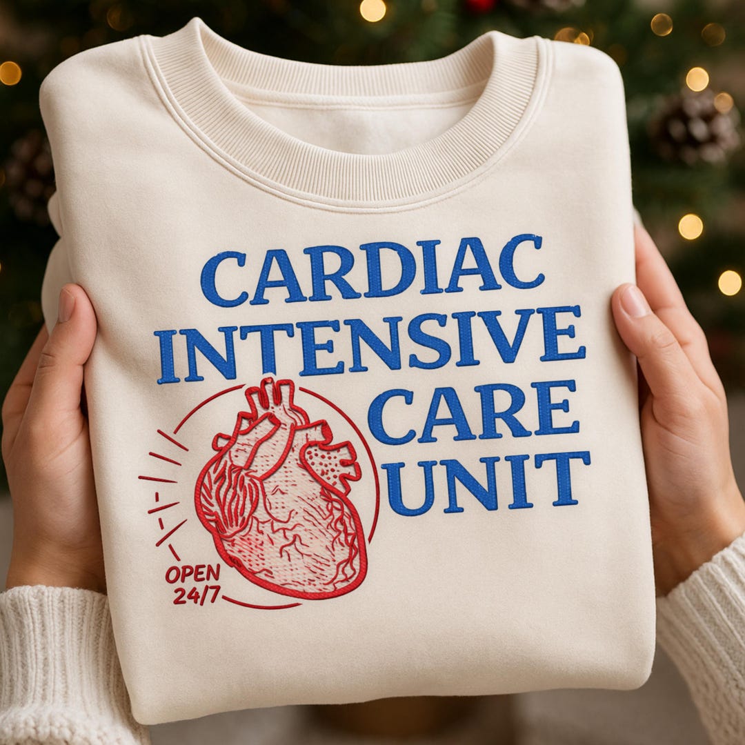 Cardiac Intensive Care Unit Embroidery PNG | CICU Cardiac Nurse Design ...