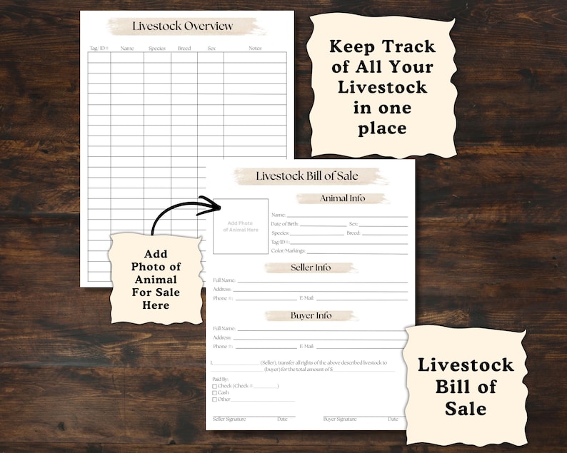 Livestock Records | Animal Health, Breeding and Birth Log | Income and ...