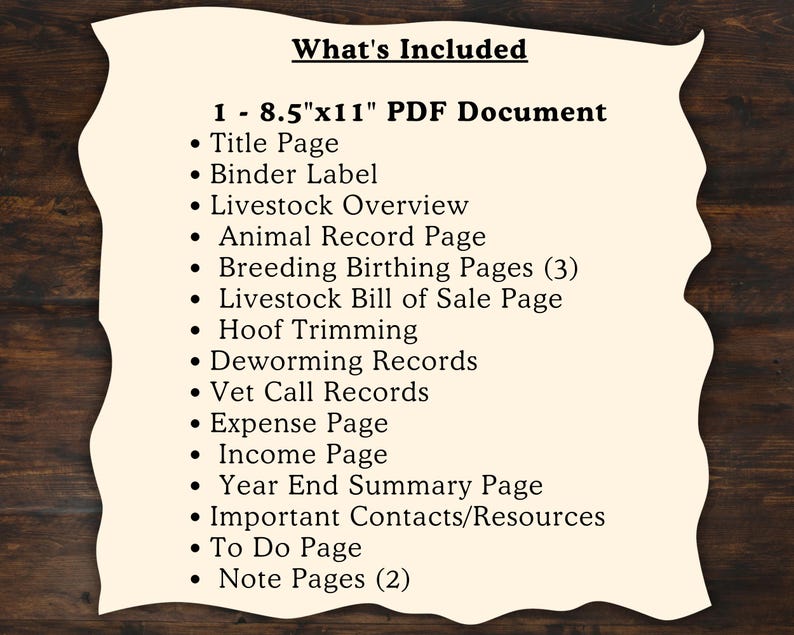 Livestock Records | Animal Health, Breeding and Birth Log | Income and ...