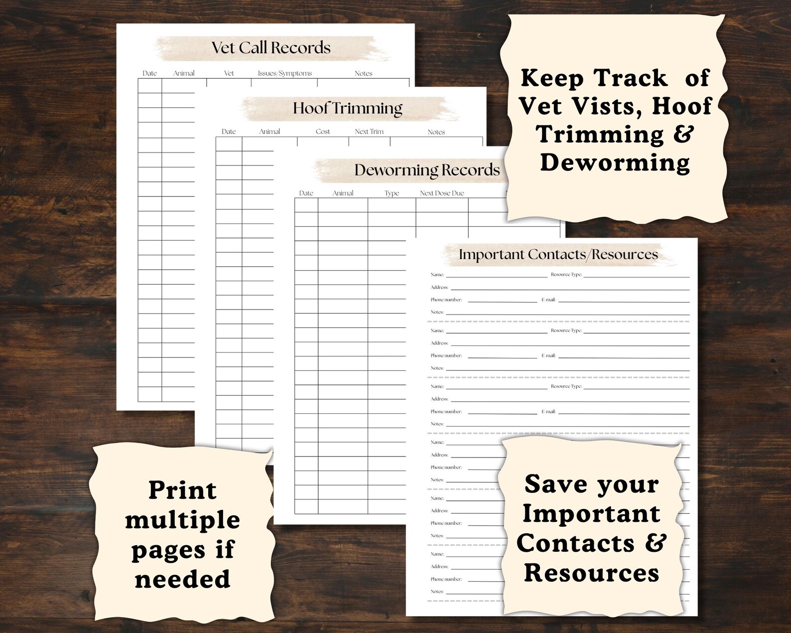 Livestock Records | Animal Health, Breeding and Birth Log | Income and ...