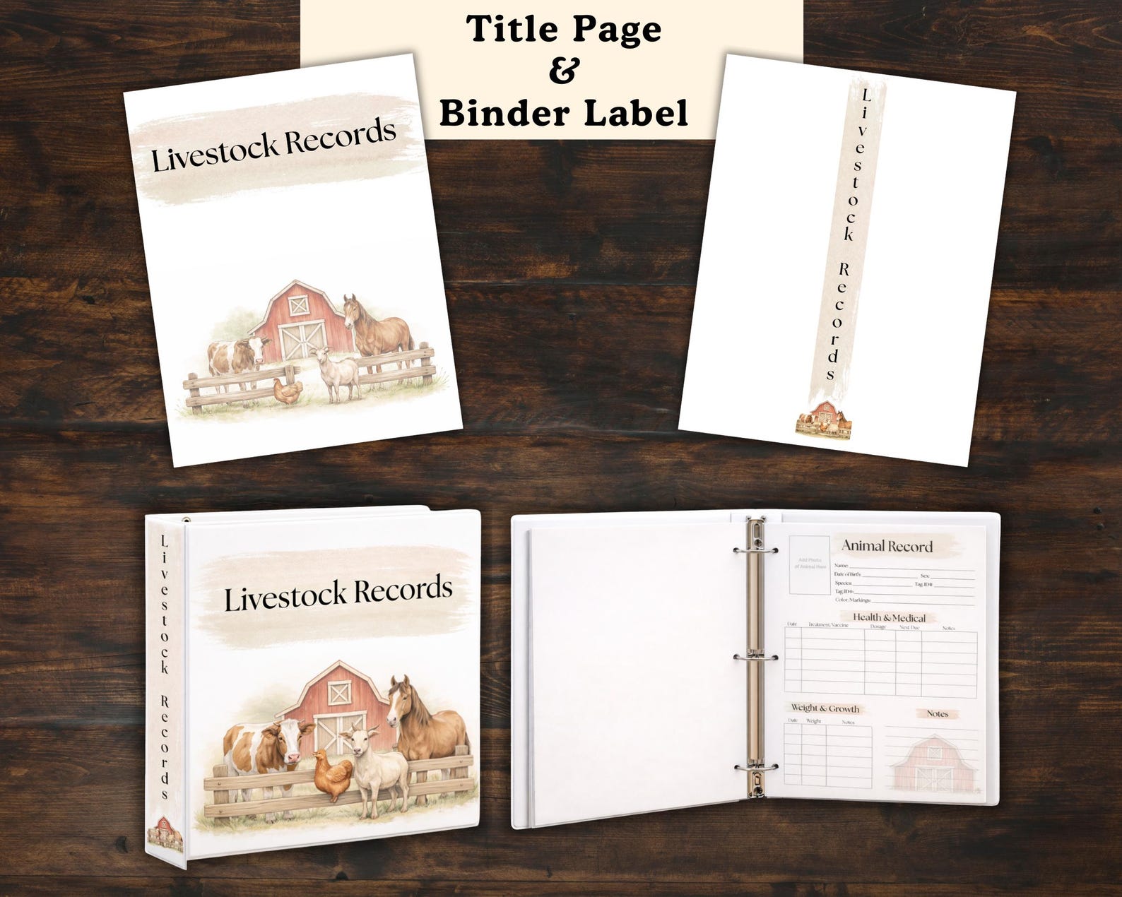 Livestock Records | Animal Health, Breeding and Birth Log | Income and ...