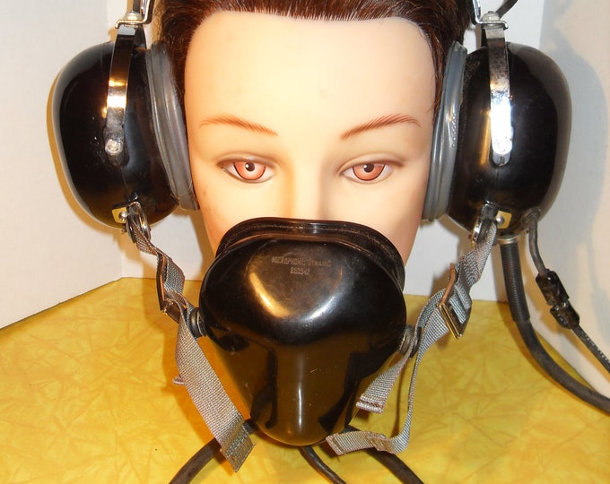 Vintage Straightaway Helicopter Aircraft Pilot Headset Headphones ...