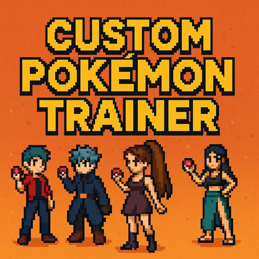 Custom Pokémon Trainer Portrait • Pixel Art Sprite • Personalized ...