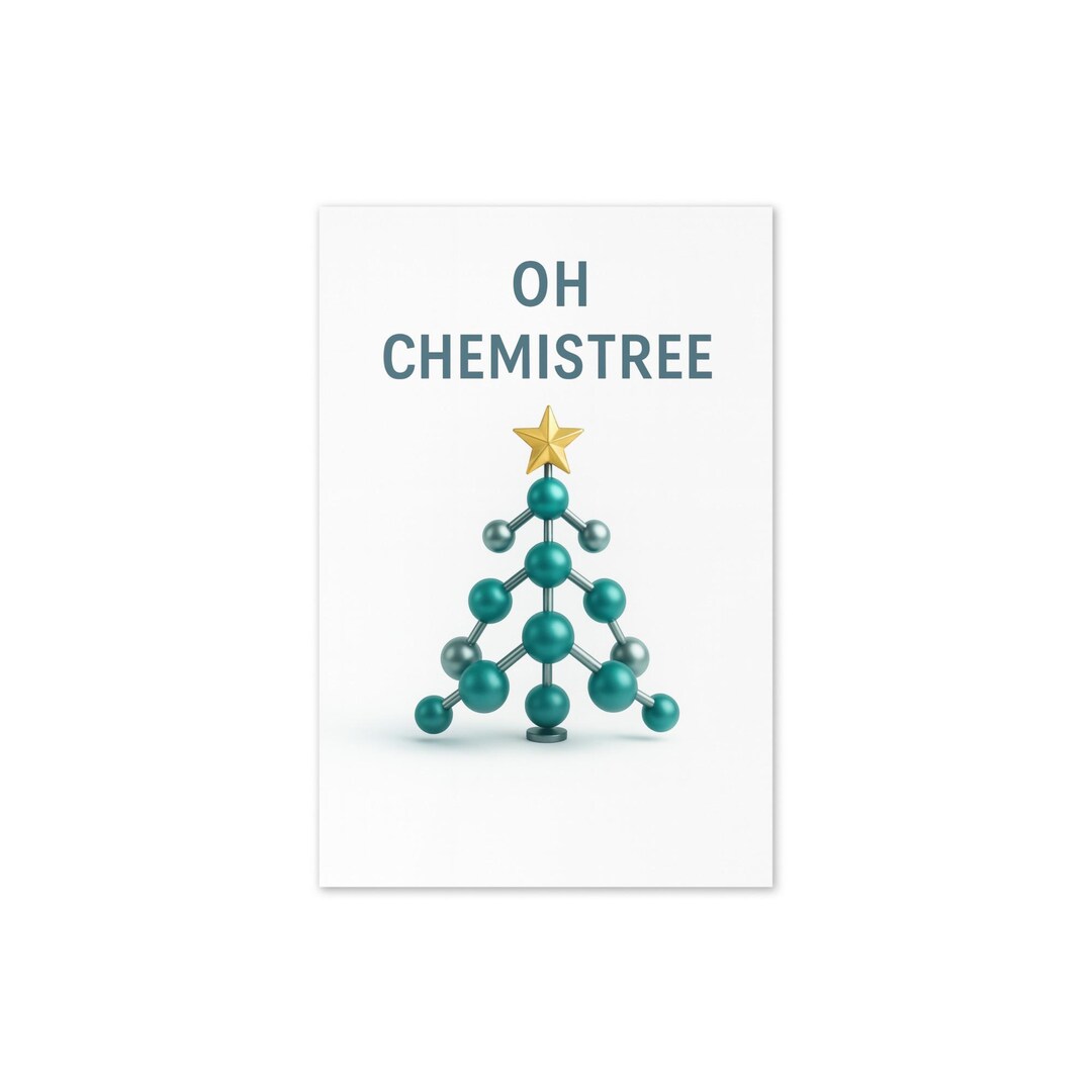 Modern Oh Chemistree Holiday Card - Etsy