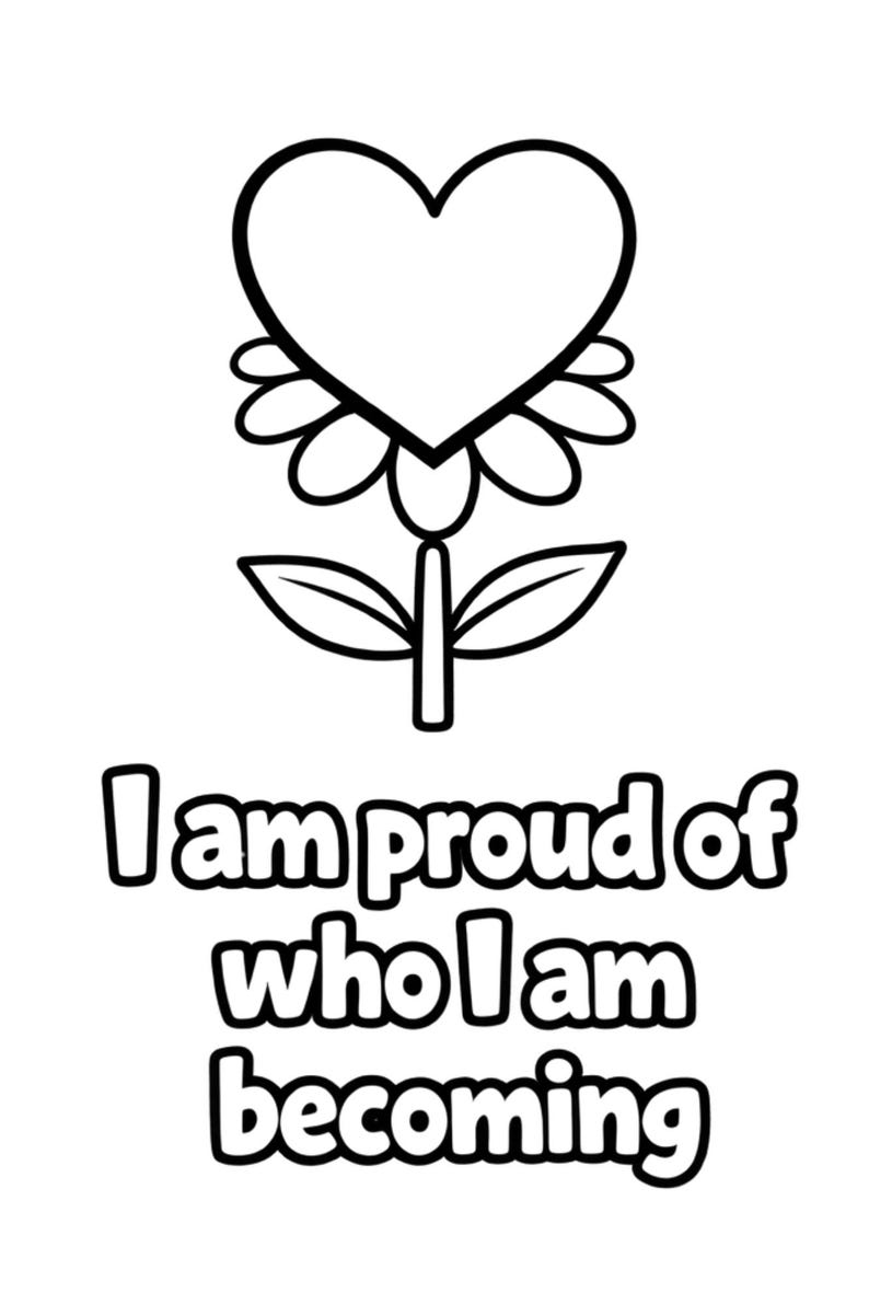 Affirmation Coloring Pages | Self Love, Mindfulness Sheets (printable ...