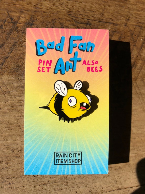 Derpy Bee Hard Enamel Pin Bad Fan Art Also Bees Pin Set - Etsy