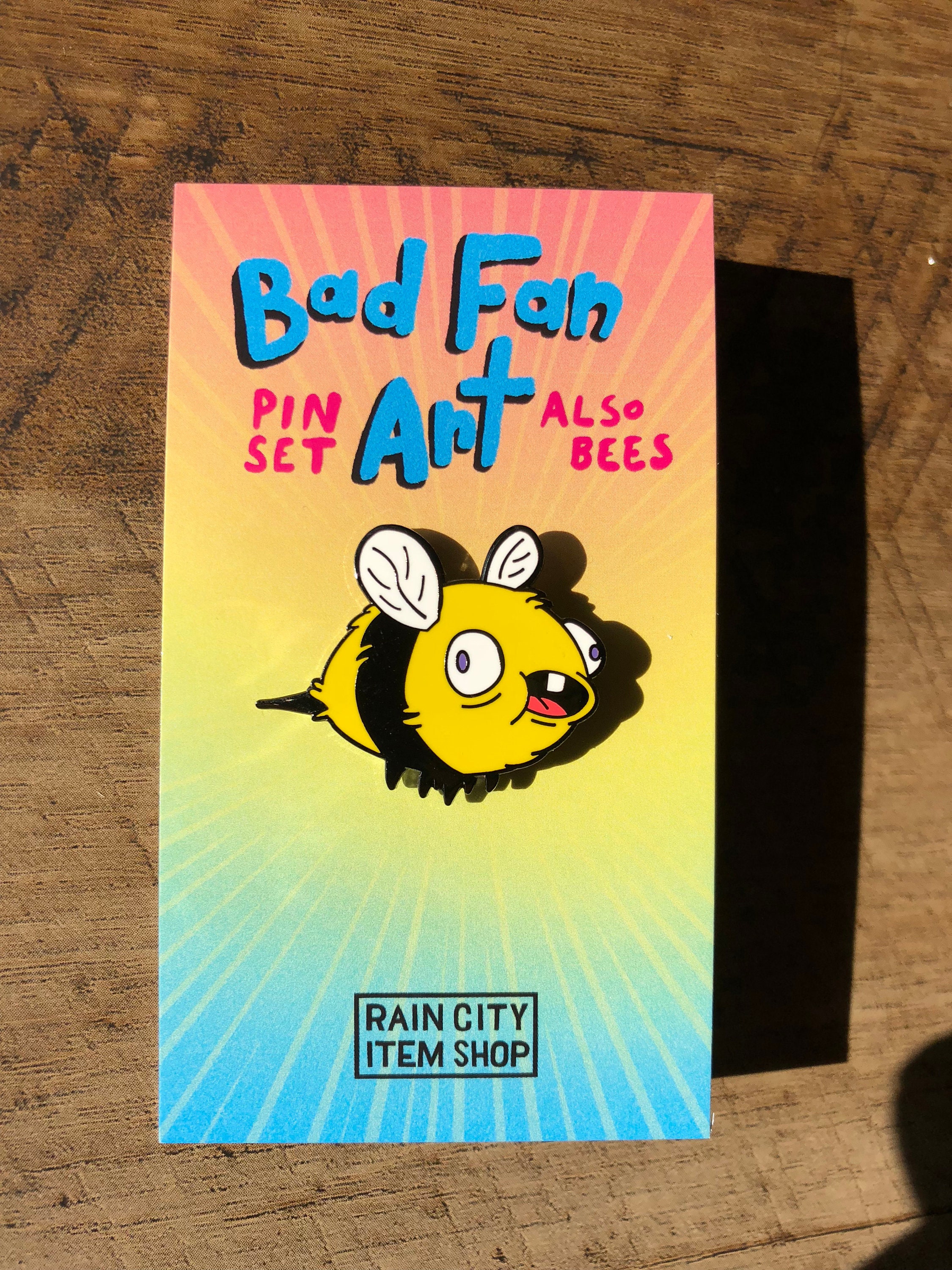 Derpy Bee Hard Enamel Pin Bad Fan Art Also Bees Pin Set - Etsy