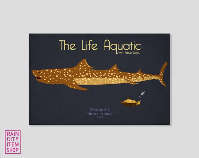 The Life Aquatic With Steve Zissou - Jaguar Shark Movie Poster - Etsy