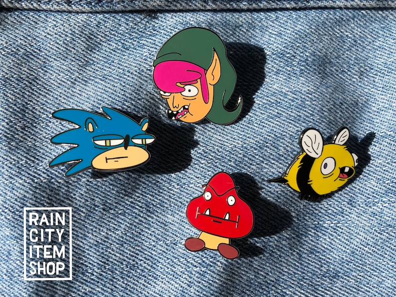 Derpy Bee Hard Enamel Pin Bad Fan Art Also Bees Pin Set - Etsy