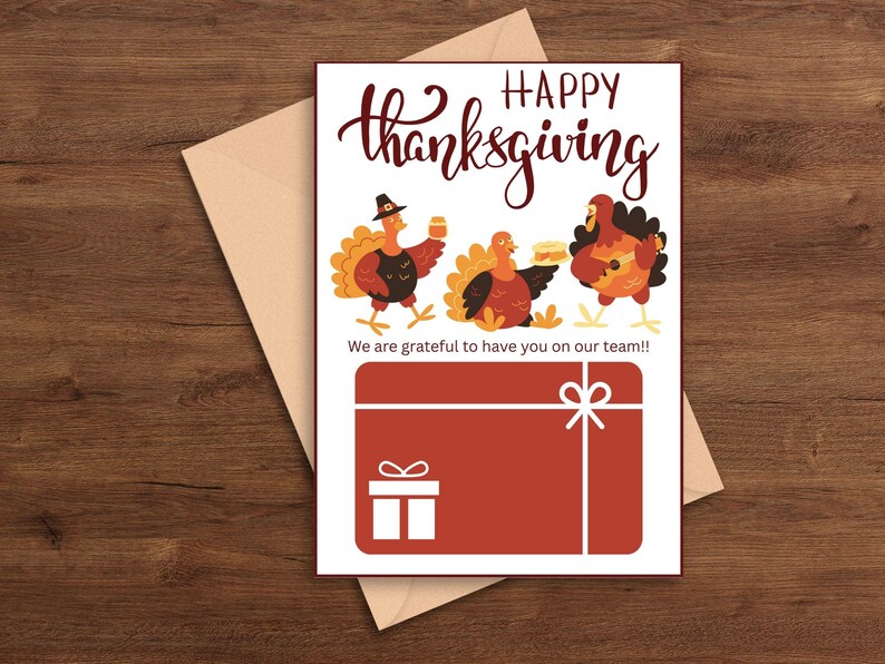 Thanksgiving Treat: Employee Gift Card Holder to Show Your Appreciation ...