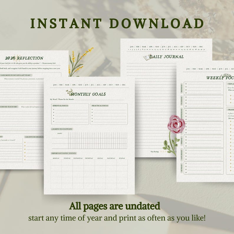 2026 Christian Planner for Women | Faith-based Printable | Daily ...